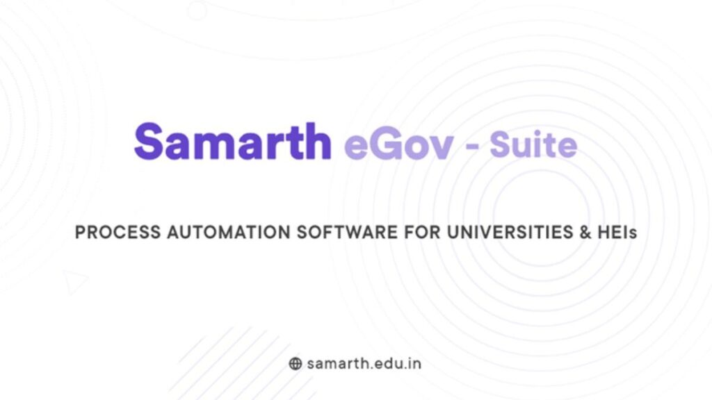 Samarth eGov: Digitisation of Higher Education Institutions in India